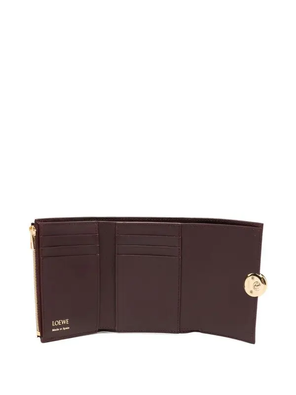 Loewe Pebble Small Leather Wallet - Red