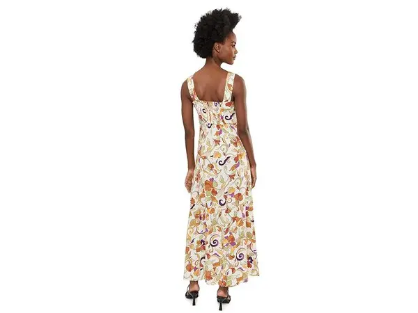 Vince Camuto Square Neck Floral Print Tiered Maxi Dress