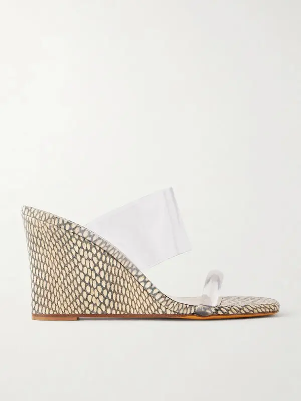 MARYAM NASSIR ZADEH Olympia Pvc Wedge Sandals - Brown