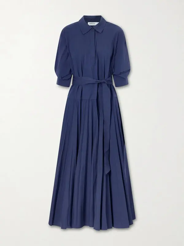 Simkhai Arlo Cotton Belted Maxi Dress - Blue