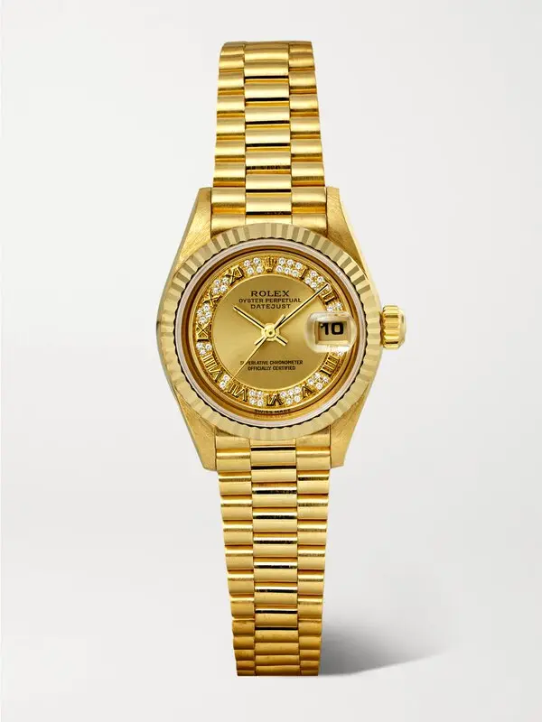 STEPHANIE WINDSOR Rolex 1995 Datejust 26mm 18k And Diamond Watch - Gold