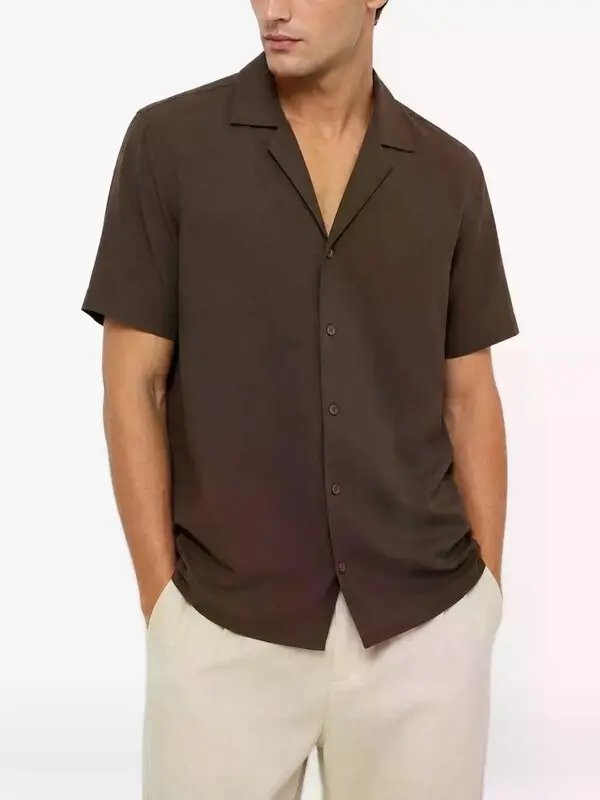 MARSEM Short-sleeved Camp-collar Shirt