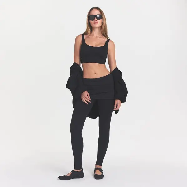 SKIMS Longline Corset Bra | Black | Large | Nike Matte