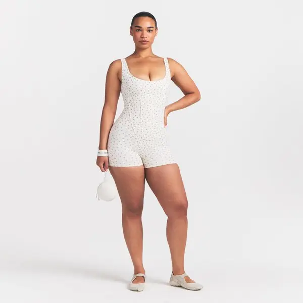 SKIMS Corset 2" One Piece - Ditsy Floral Print