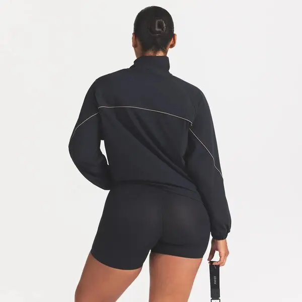 SKIMS Oversized Track Jacket - Obsidian Olive Grey