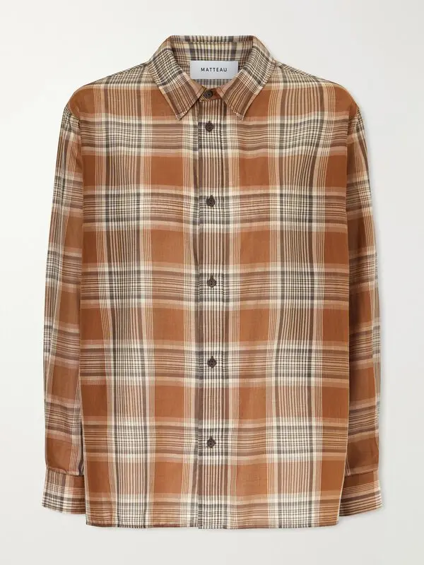 Matteau Checked Cotton-voile Shirt