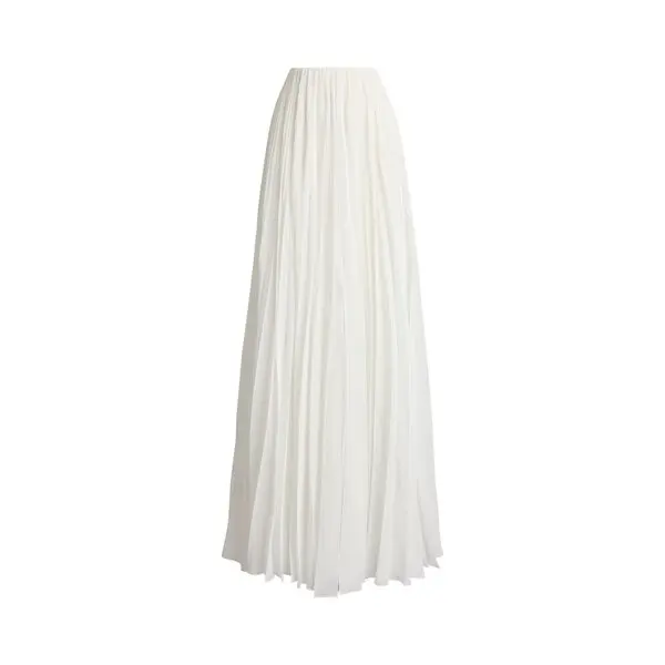 Ralph Lauren Niccola Pleated Jersey Maxi Skirt
