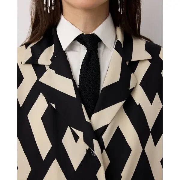 Ralph Lauren Nessa Deco-print Wool Coat