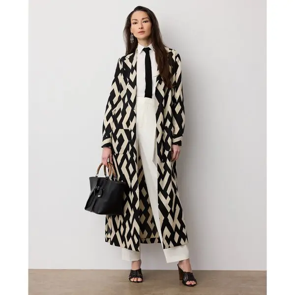 Ralph Lauren Nessa Deco-print Wool Coat