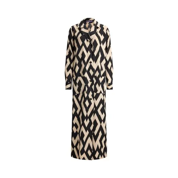 Ralph Lauren Nessa Deco-print Wool Coat