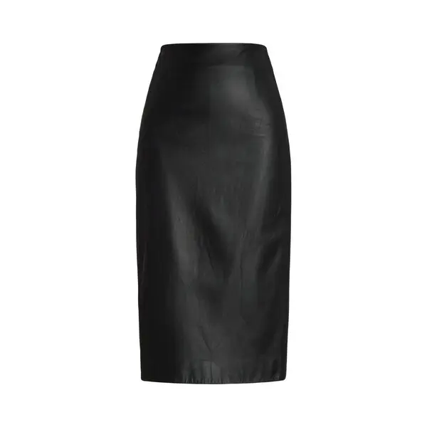Ralph Lauren Short Curran Nappa Leather Pencil Skirt