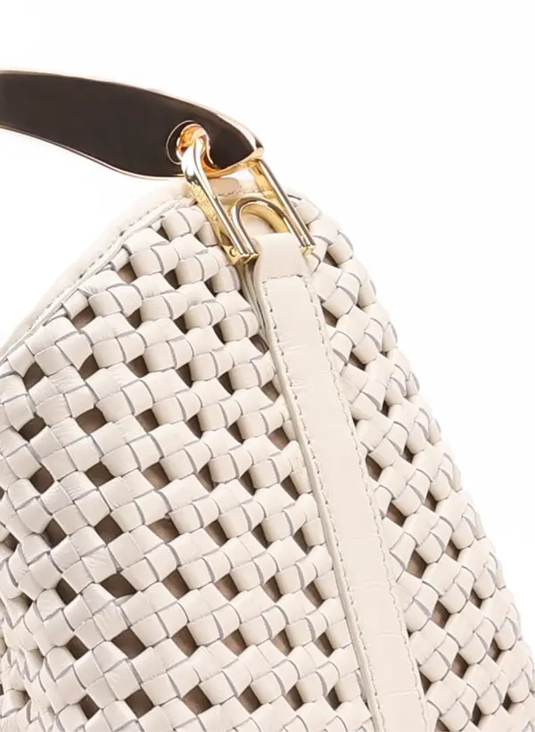 ELLEME Boomerang Woven Leather Handheld Shoulder Bag