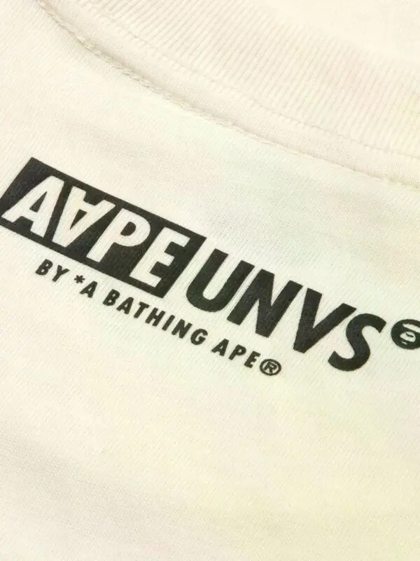AAPE BY *A BATHING APE Moonface-print Logo-patch T-shirt