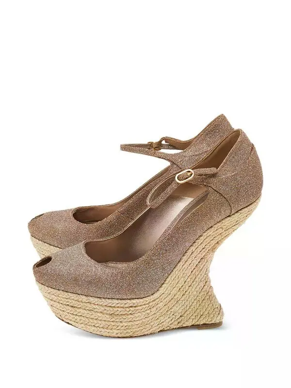 Alexander McQueen Glitter Ankle-strap Pumps