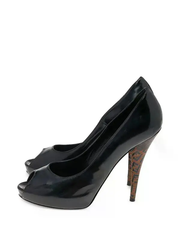 Fendi Zucchino Peep-toe Pumps
