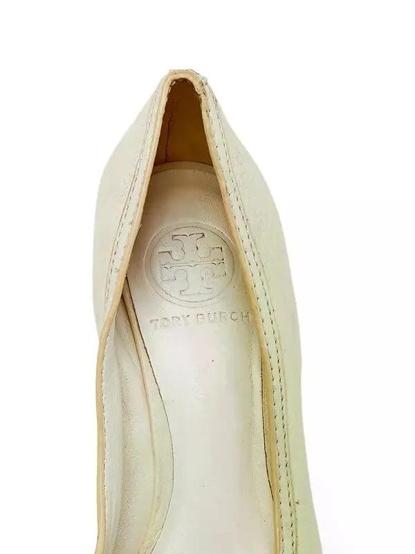 Tory Burch Logo-plaque Peep-toe Pumps