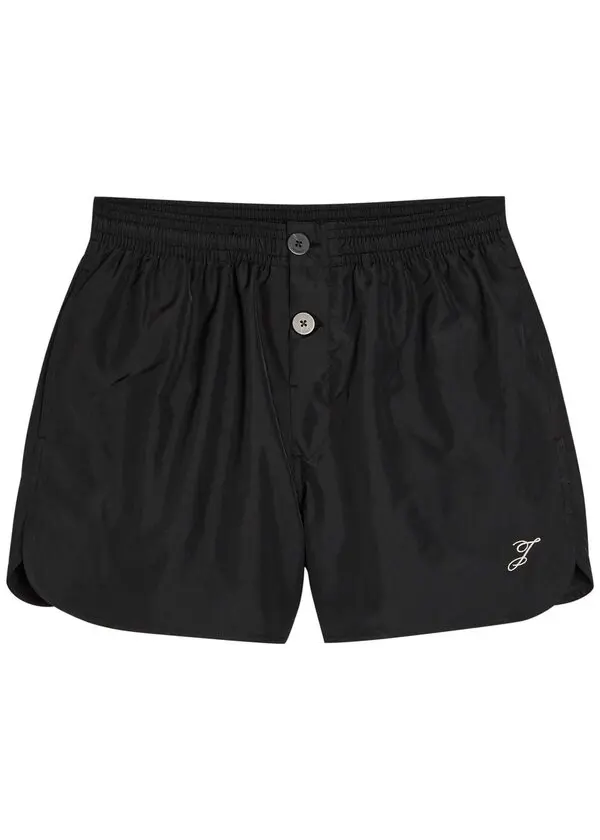 Jacquemus Le Short De Bain Puntini Shell Swim Shorts - Black