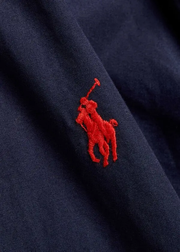 Polo Ralph Lauren Embroidered Cotton-poplin Jacket - Navy