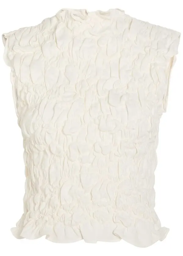 HEIRLOME Sloane Gathered Silk Top