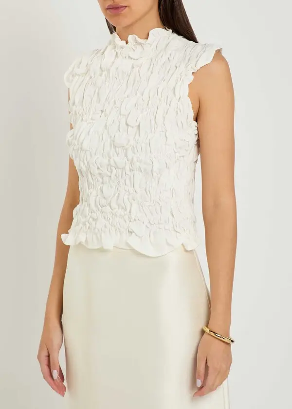 HEIRLOME Sloane Gathered Silk Top