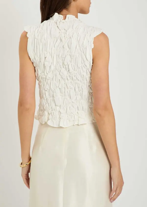 HEIRLOME Sloane Gathered Silk Top