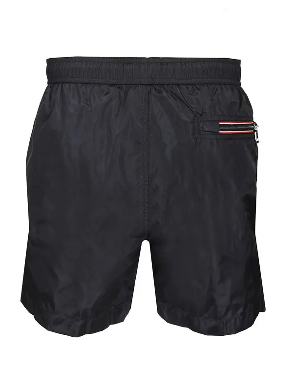 Moncler Logo Patch Detail Elastic Waist Swim Shorts