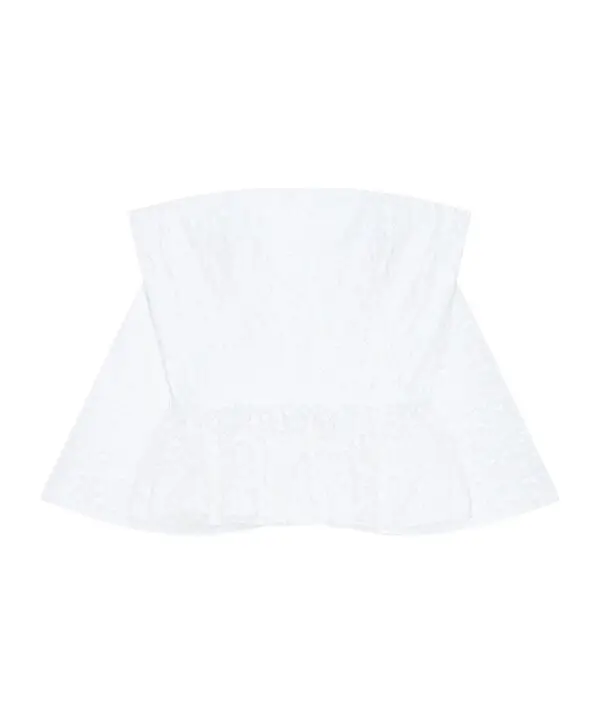 Givenchy Bustier Lace Top With Cape Effect - White