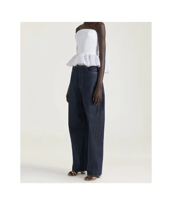 Givenchy Bustier Lace Top With Cape Effect