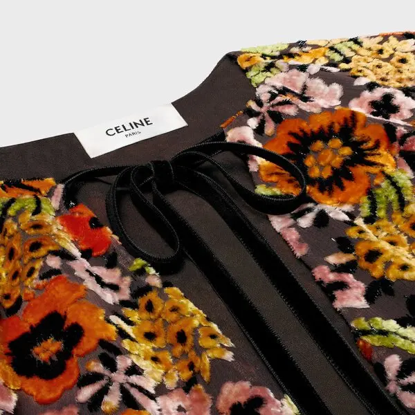 Celine Mini Dress In Velvet Jacquard