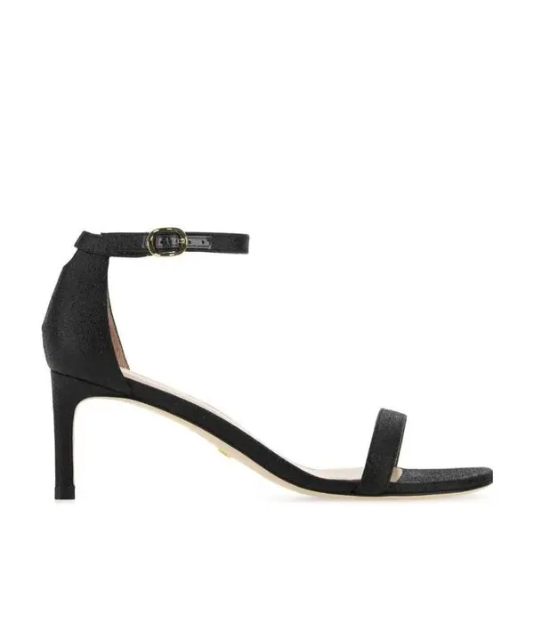 STUART WEITZMAN Nunakedstraight Glitter Sandals - Black