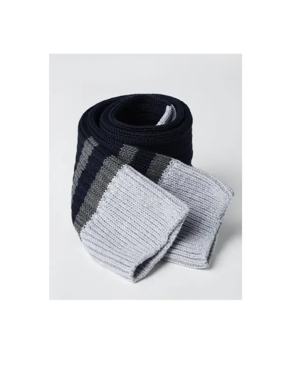 Brunello Cucinelli Ribbed Knit Ankle Socks With Stripes