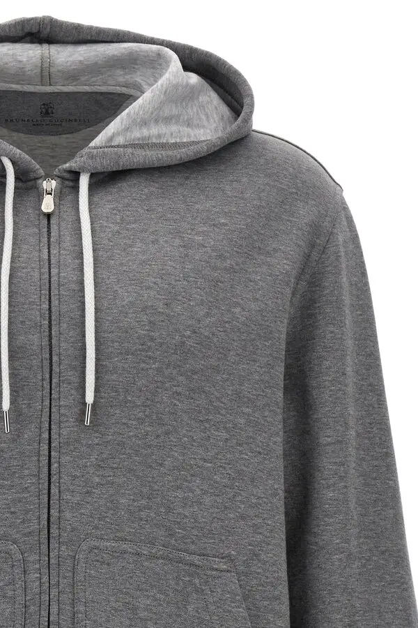 Brunello Cucinelli Zip-up Drawstring Hoodie