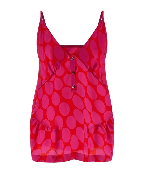 Dries Van Noten Cali Polka Dot Camisole - Red