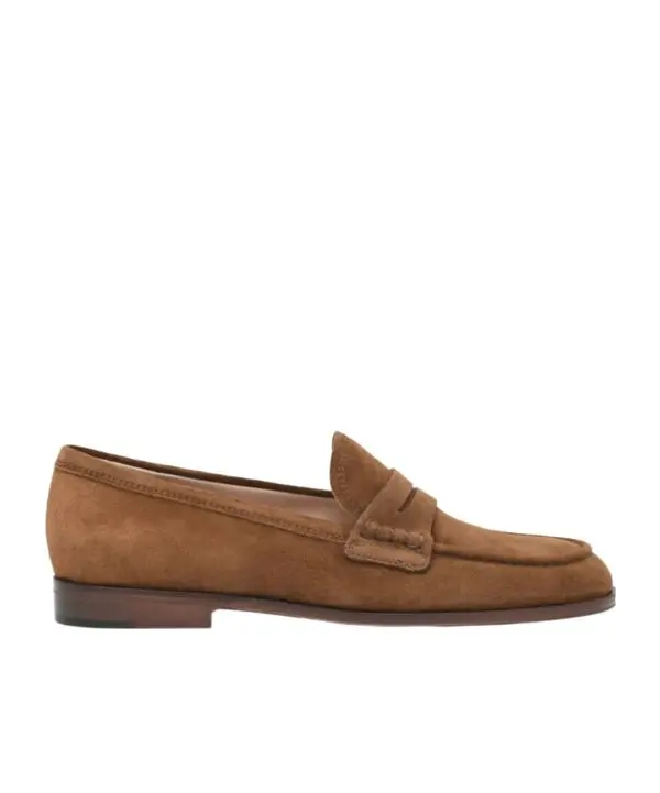 GIANVITO ROSSI Round-toe Penny Loafers - Brown