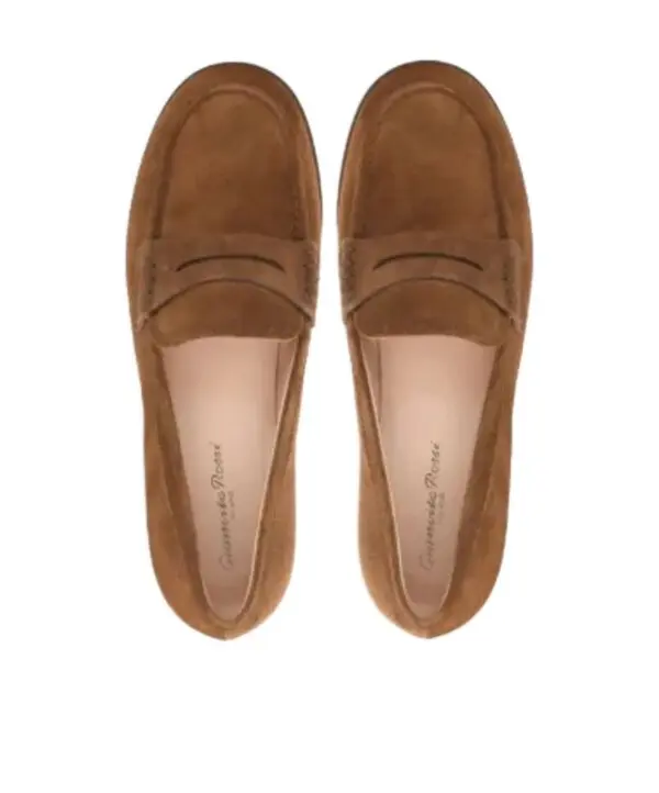 GIANVITO ROSSI Round-toe Penny Loafers - Brown