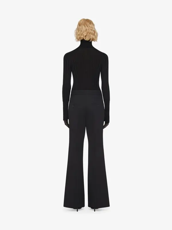 Givenchy Flare Tailored Pants In Tricotine Wool And Mohair