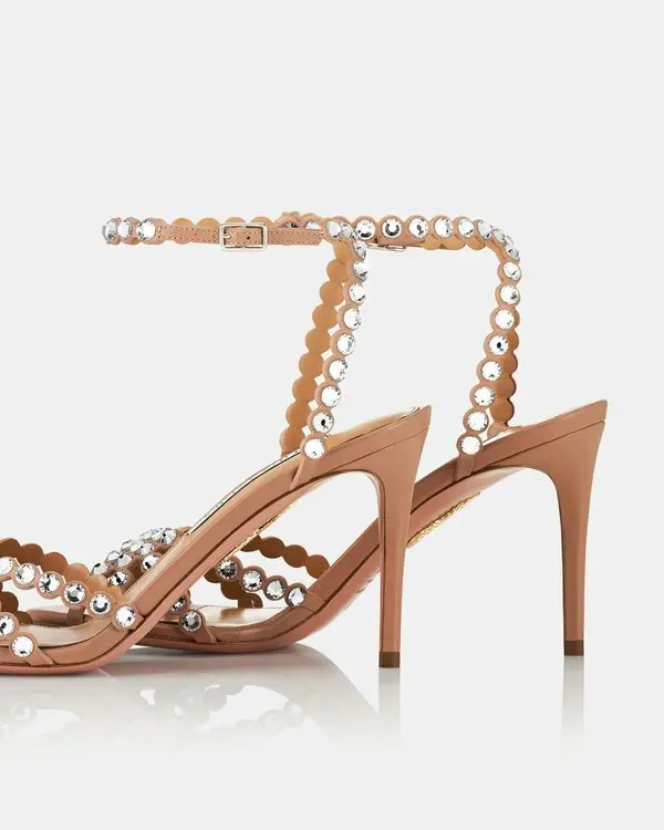 AQUAZZURA Tequila Embellished Heeled Sandals