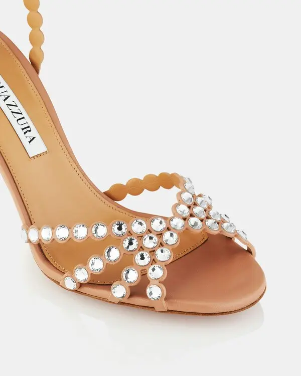 AQUAZZURA Tequila Embellished Heeled Sandals