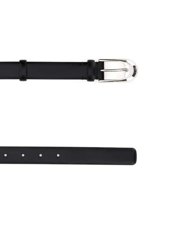 Khaite Perforated Leather Belt - Black