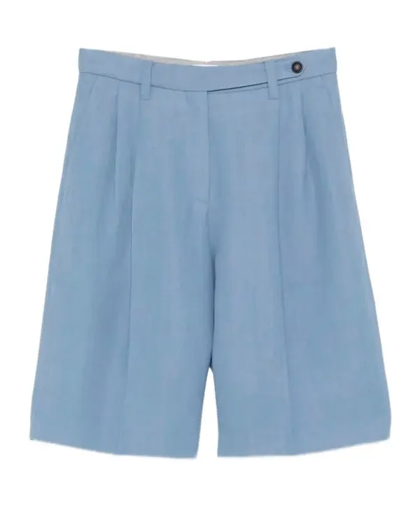 Brunello Cucinelli Fluid Twill Sartorial Bermuda Shorts - Blue