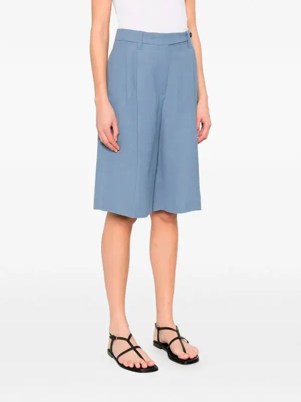 Brunello Cucinelli Fluid Twill Sartorial Bermuda Shorts - Blue