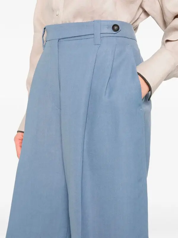 Brunello Cucinelli Fluid Twill Sartorial Bermuda Shorts - Blue