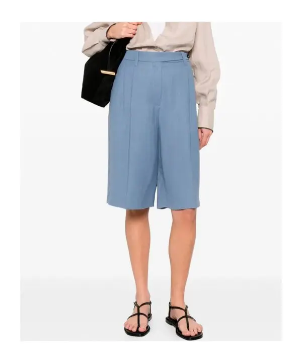 Brunello Cucinelli Fluid Twill Sartorial Bermuda Shorts - Blue