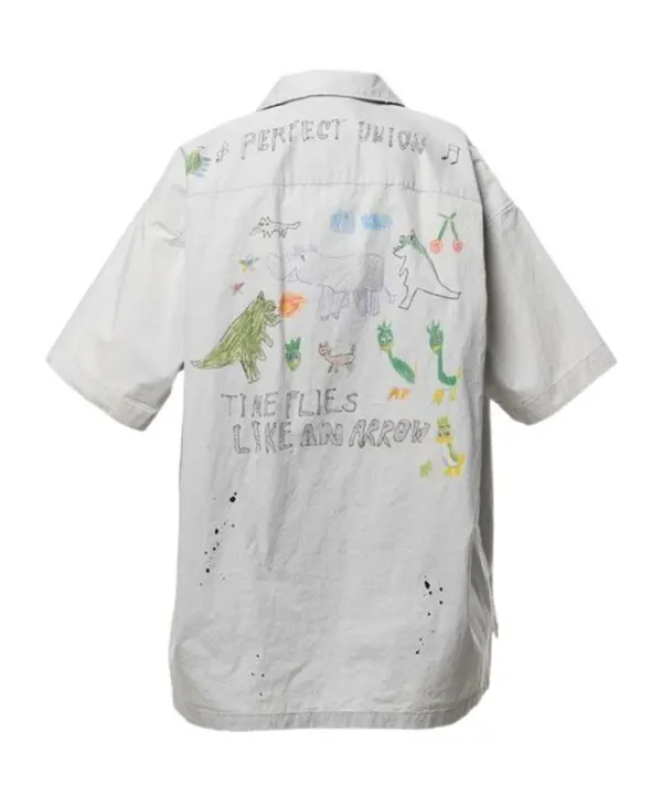 Mihara Yasuhiro Drawing Printed Buttoned Shirt