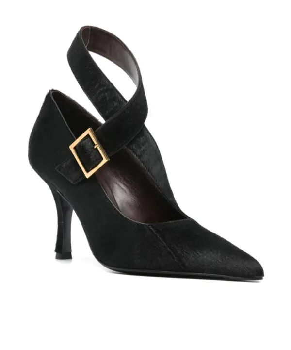 Khaite Pointed-toe Stiletto Heels With Buckle Detail
