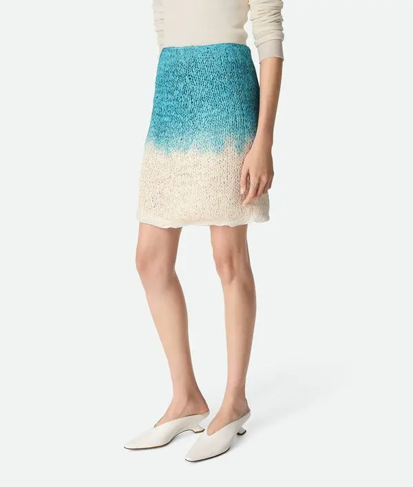 Bottega Veneta Wool And Silk Overdyed Mini Skirt