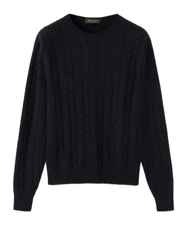 Loro Piana Cedar Crewneck Sweater - Navy