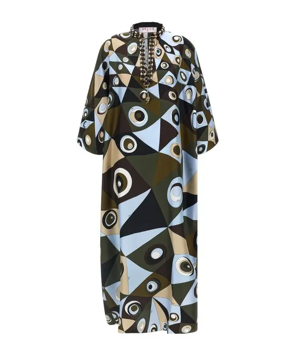 Emilio Pucci Occhi Oversized Caftan Dress - Black