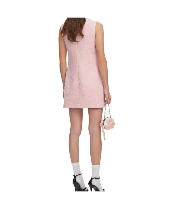 SELF-PORTRAIT Boucle Lace Collar Mini Dress