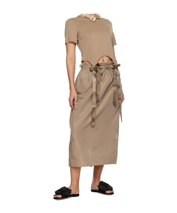 Simone Rocha Bow Detail T-shirt - Brown
